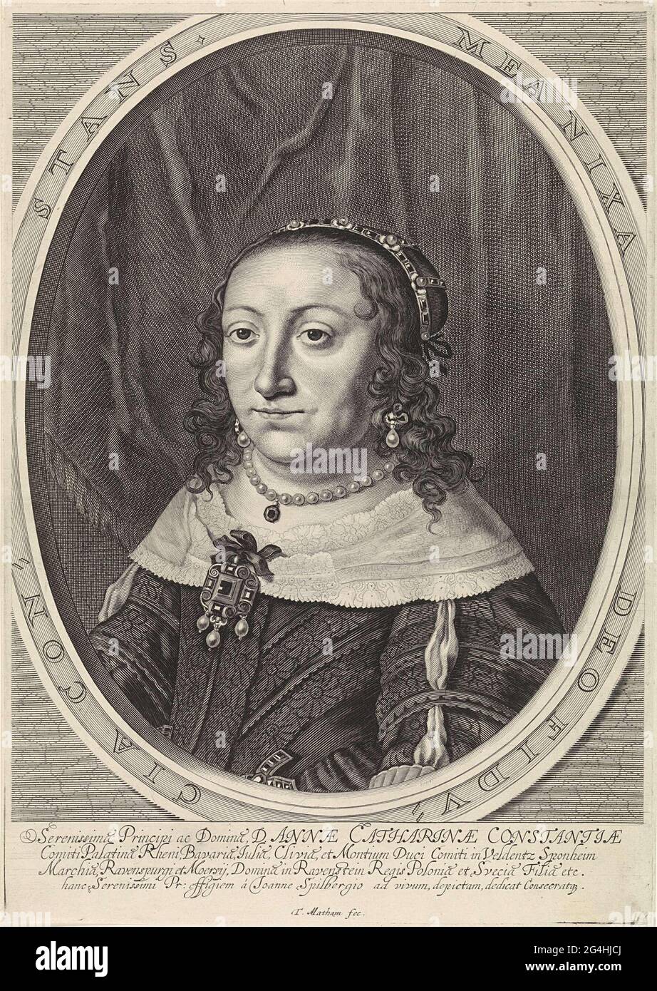 . Portrait of Anna Catharina Constance, Palatinate Gravin of Palatinate ...