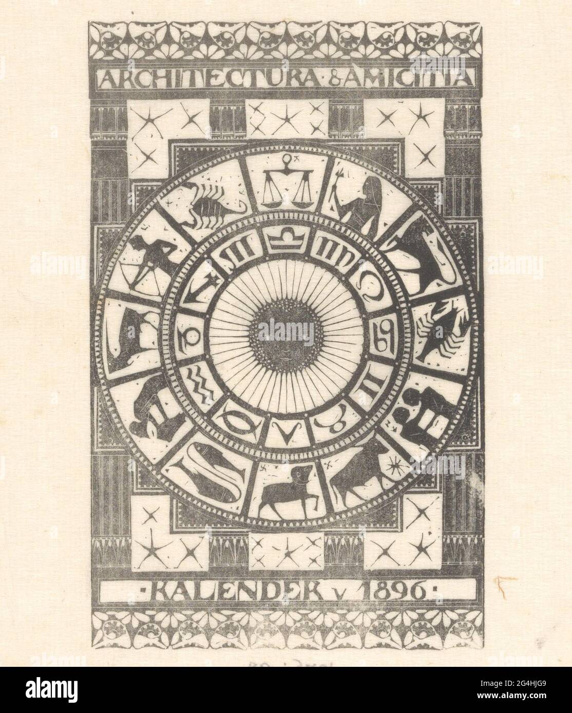 Calendar change 1896. Calendar folder for the architectural plant ...