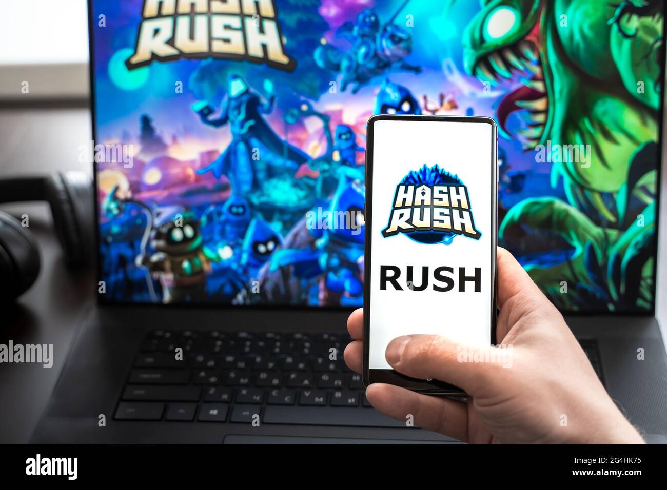 Russia Moscow 30.05.2021.Logo, screenshot of blockchain nft ethereum ...