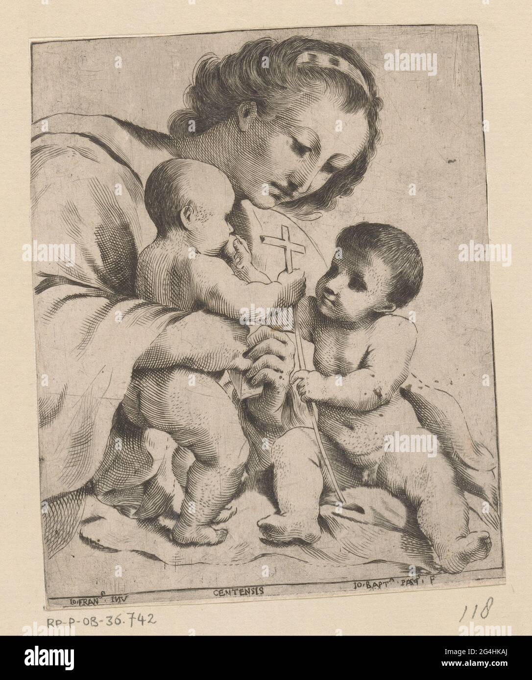 Maria with child and young John the Baptist. Maria with the Christ ...