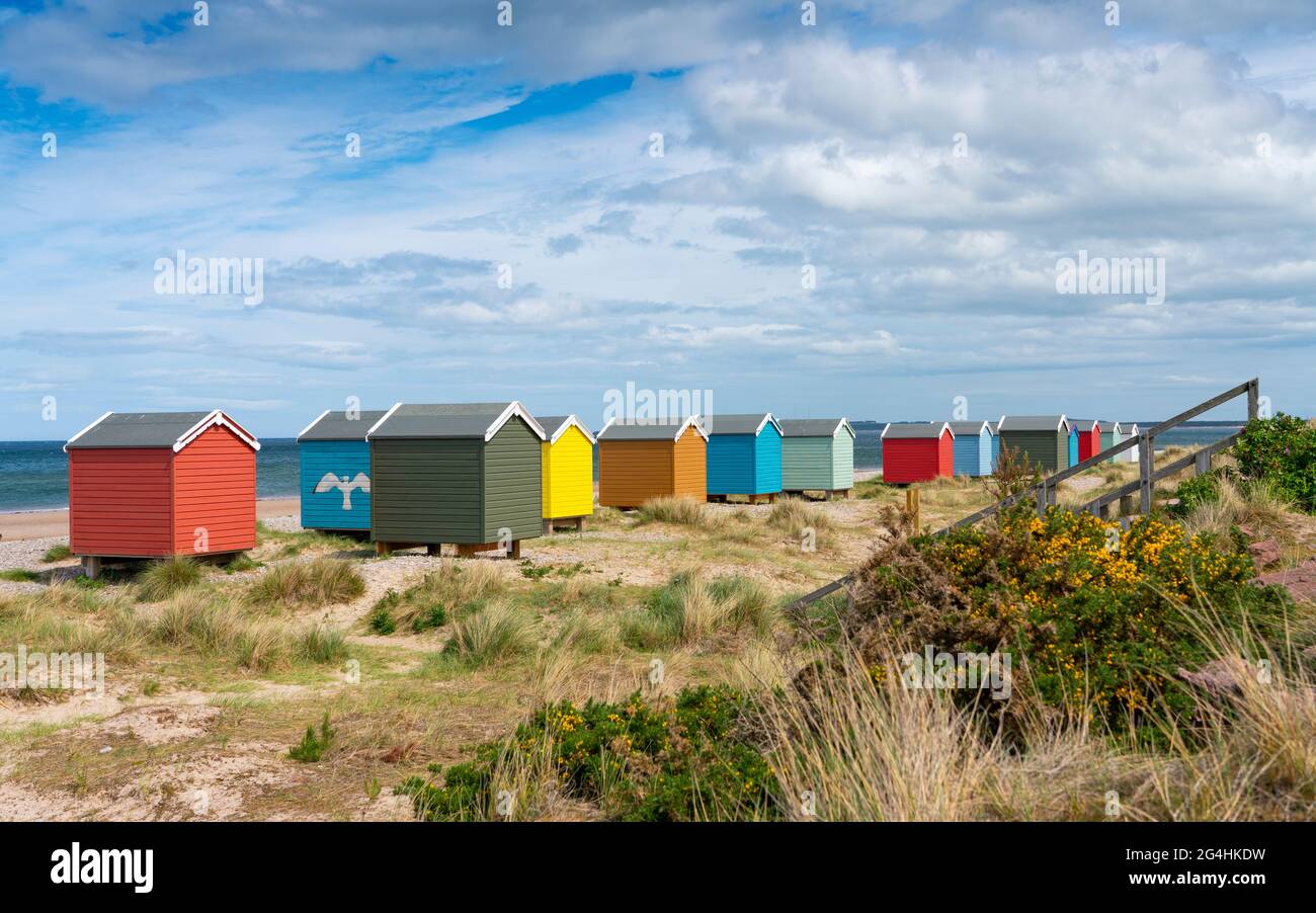 Scottish beach huts hi-res stock photography and images - Alamy