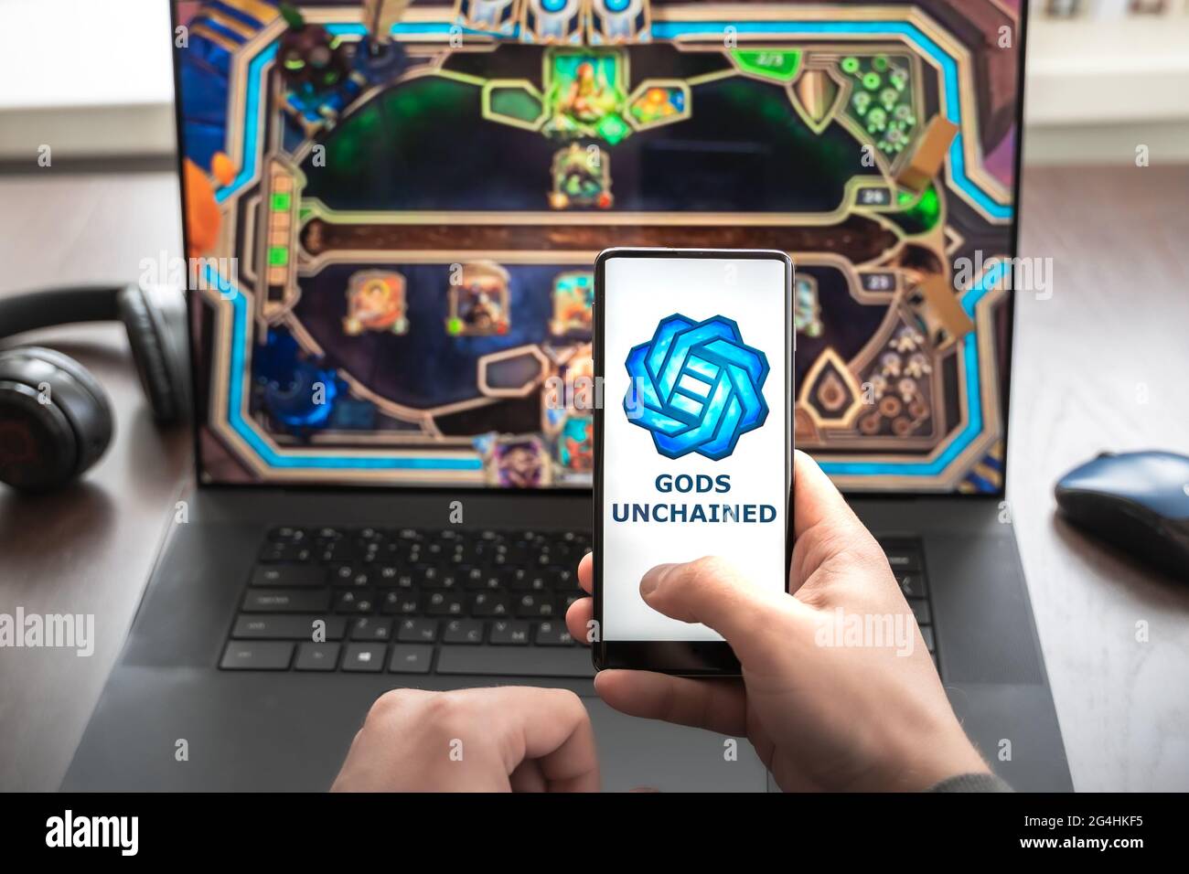 Russia Moscow 30.05.2021.Logo, screenshot of blockchain nft ethereum ...