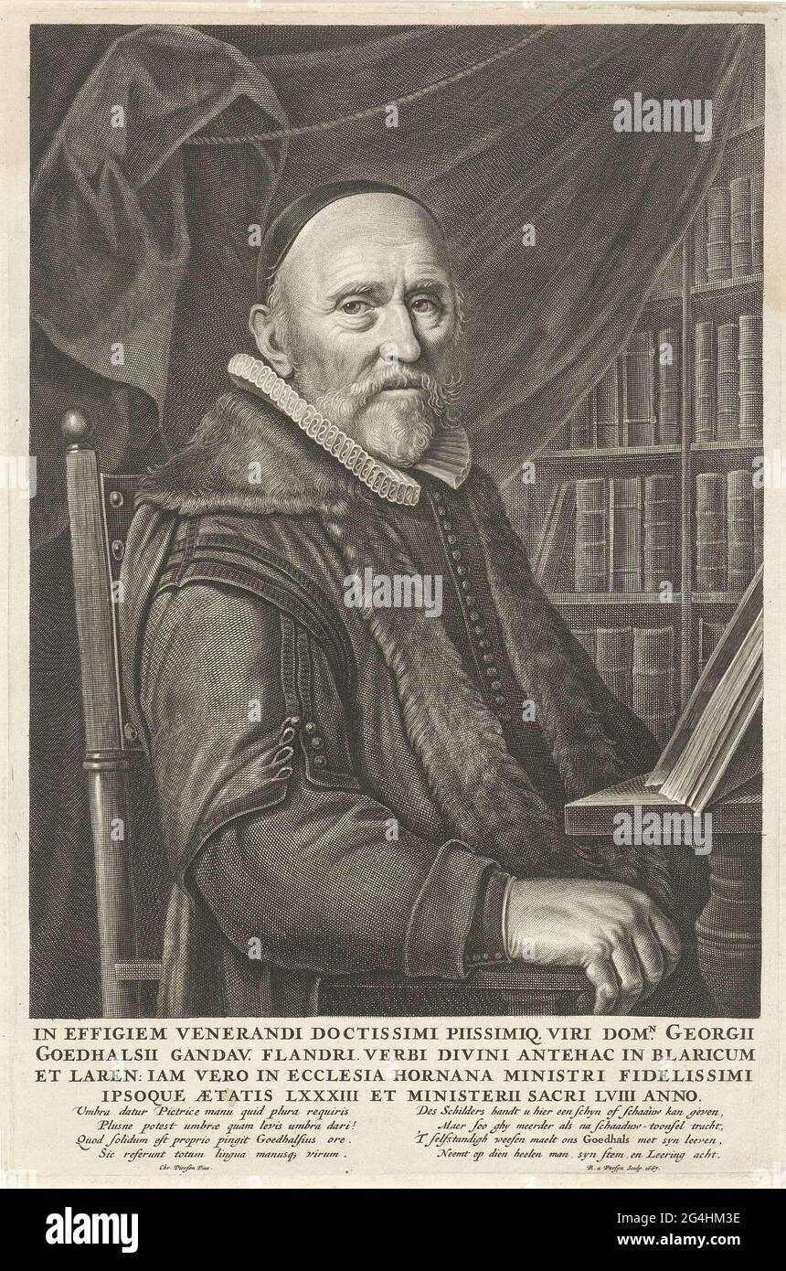 . Portrait of George Goethals, at the age of 83, pastor in Blaricum and ...