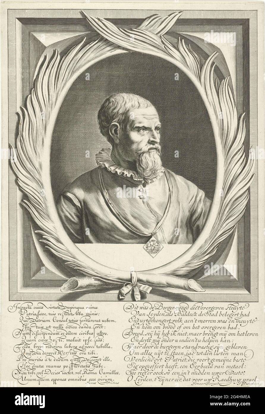 . Portrait of Pieter Adriaansz. Van der Werff, mayor of Leiden. To his ...