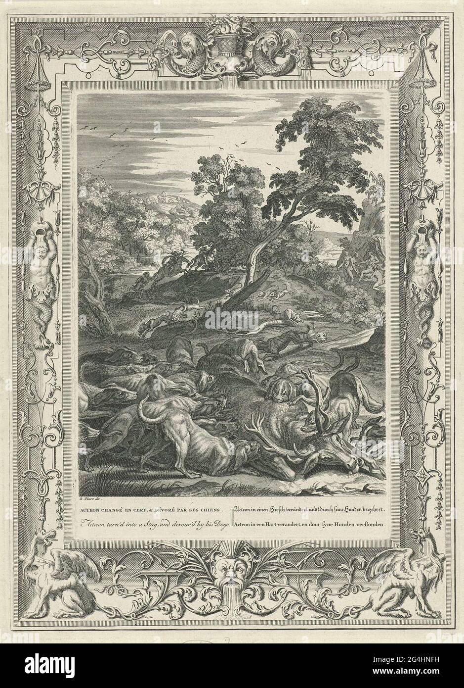 . The young Prince Actaeon has changed in a deer by Diana. He is on the ...