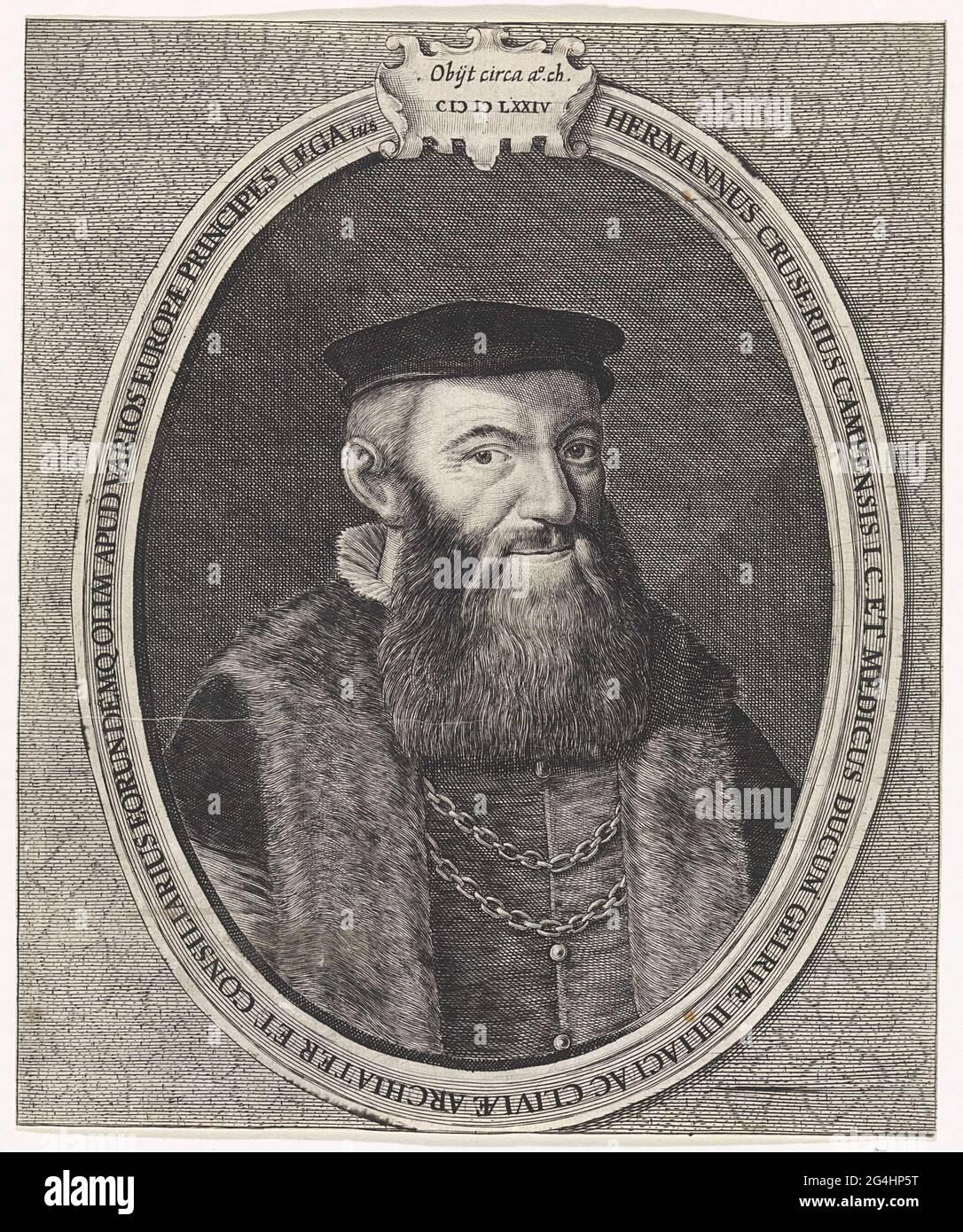 . Portrait of Herman Cruser, Baby School of the Duke of Gelre. In the ...