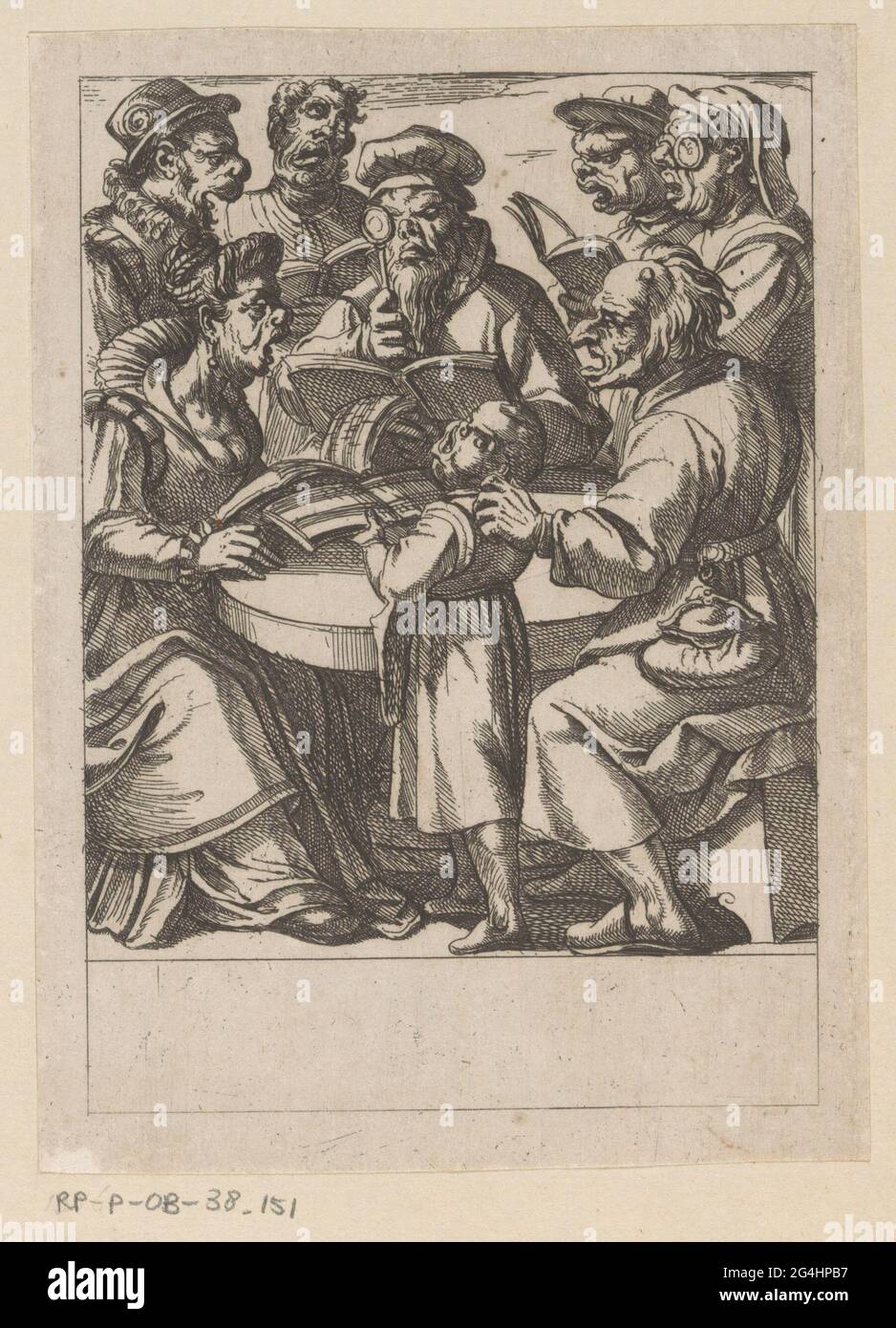 A vocal concert; Groteske figures. Companionship with grotesque heads ...