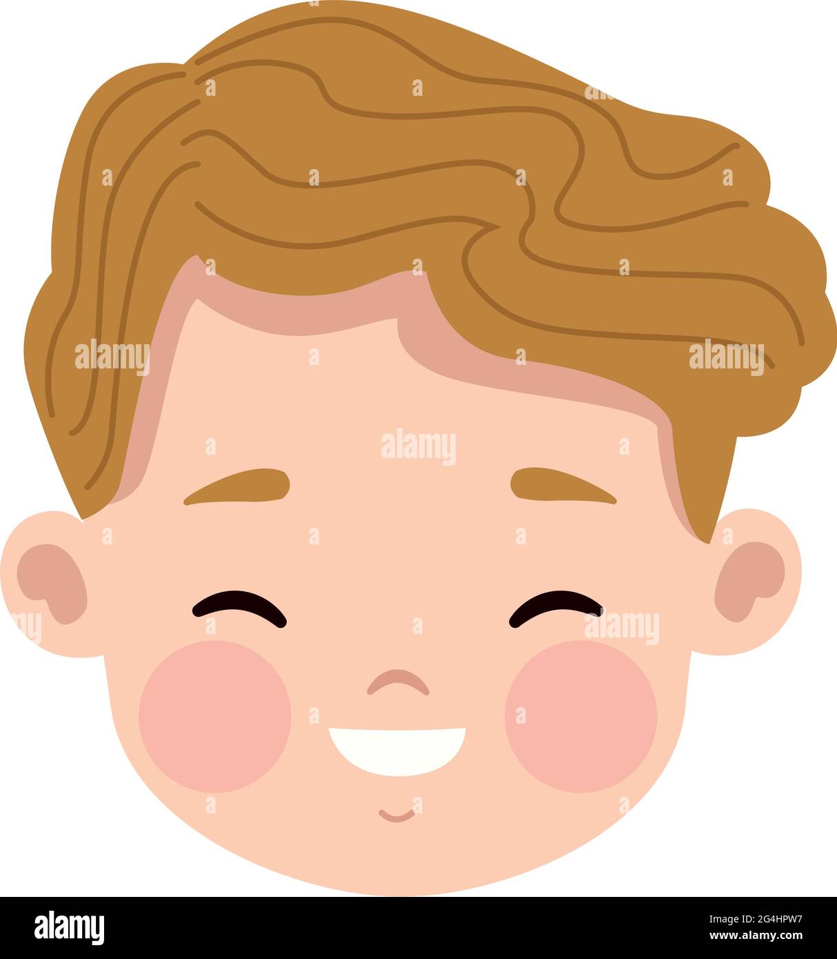 Blond man face cartoon Cut Out Stock Images & Pictures - Alamy