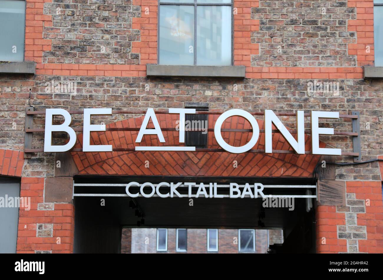 BE AT ONE cocktail bar at Seel Street in Liverpool Stock Photo - Alamy