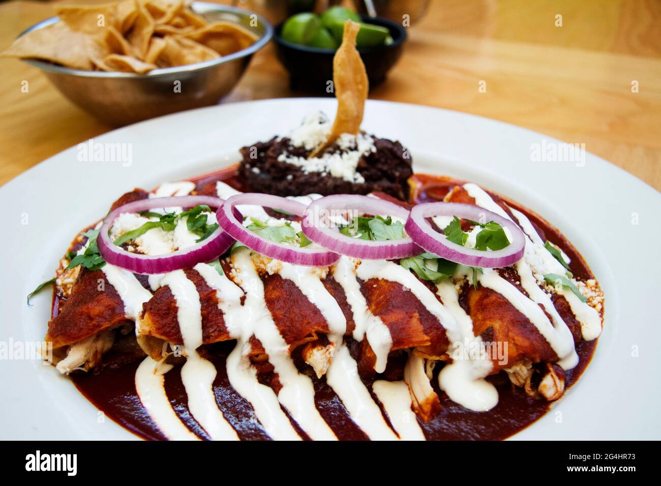 mexican food enchiladas mexicanas Stock Photo - Alamy