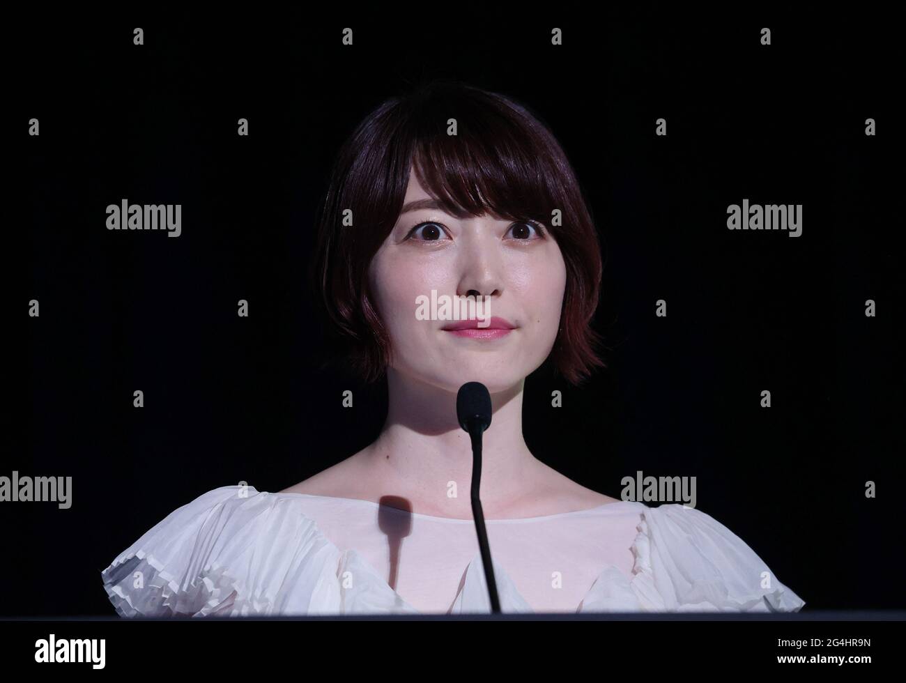 Tokyo, Japan. 21st June, 2021. Japanese voice actress Kana Hanazawa ...