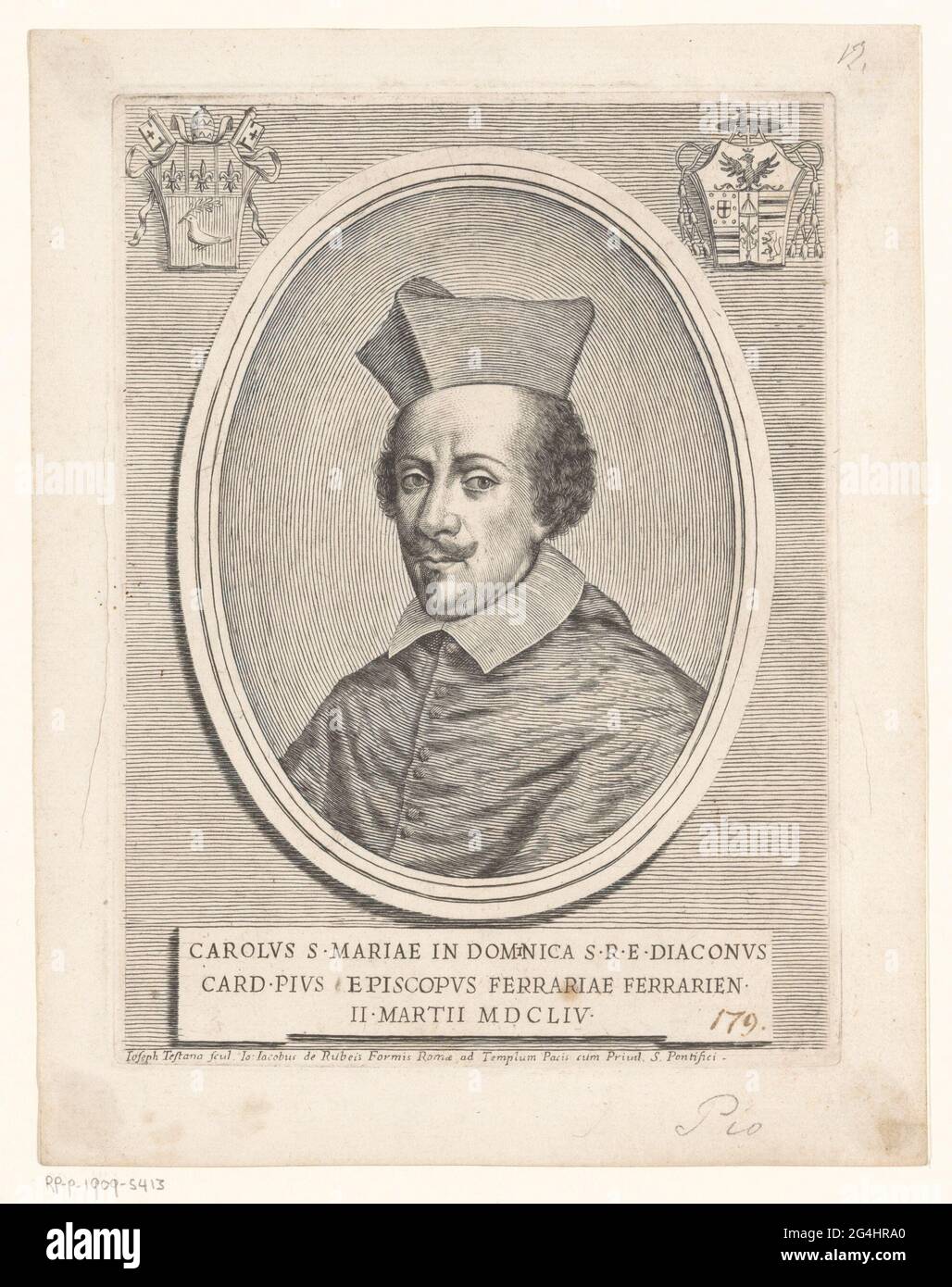 Portrait of Cardinal Carlo Pio; Portraits of cardinals with two coats ...
