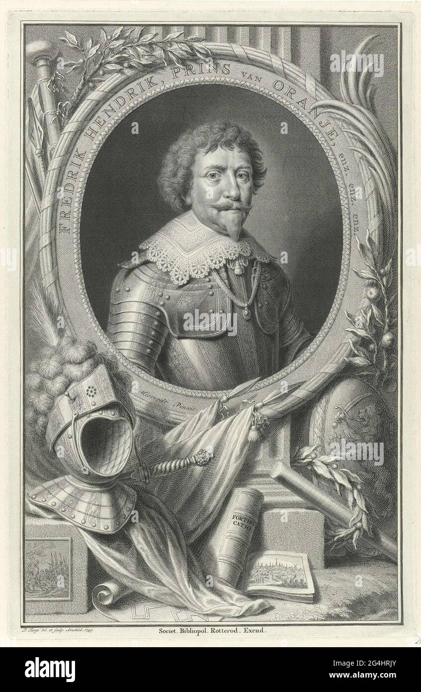 . Portrait of Frederik Hendrik, Prince of Orange-Nassau, dressed in ...