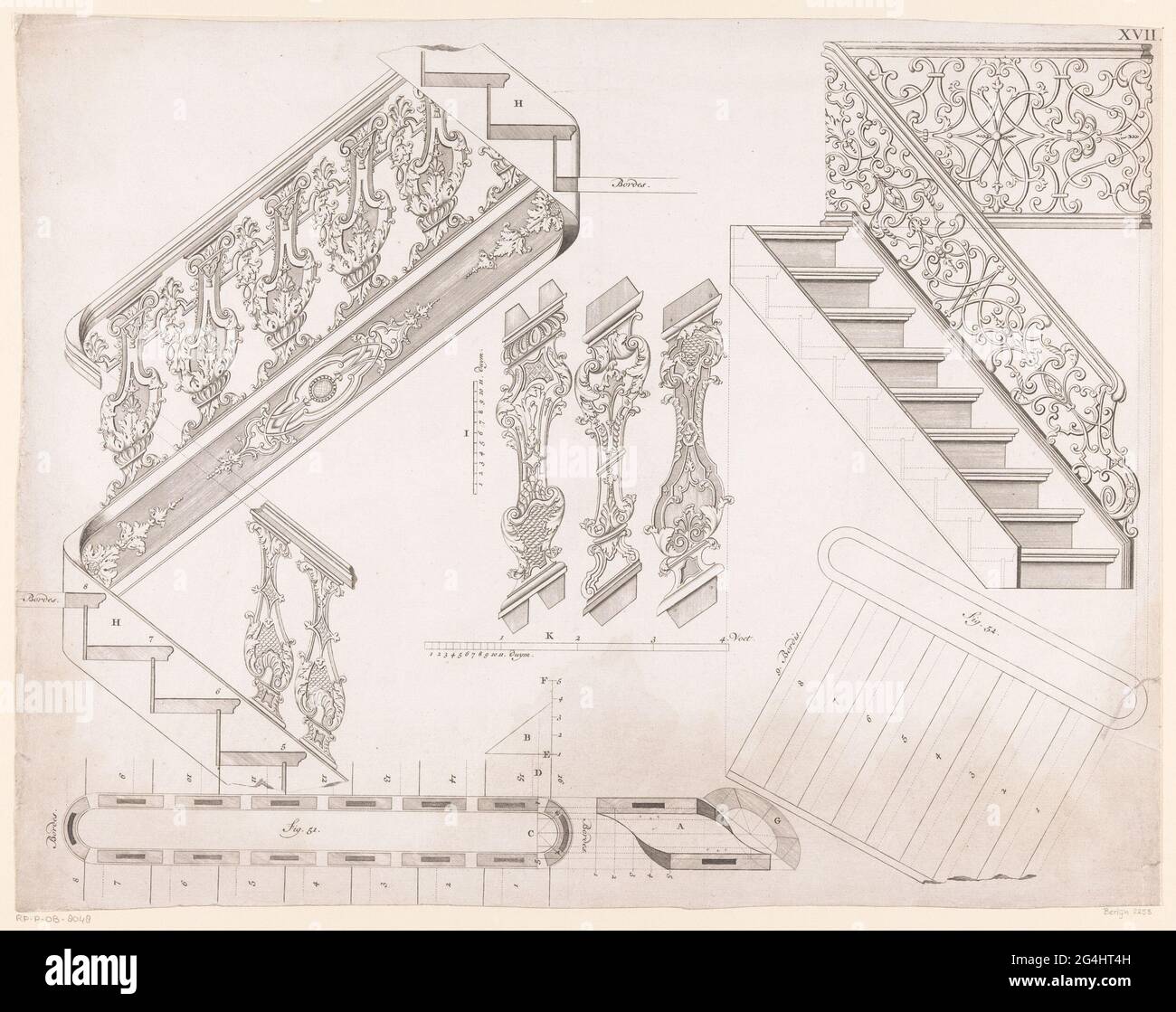 Technical drawings of stairs; Theatrum Machinarum Universal; Or new ...
