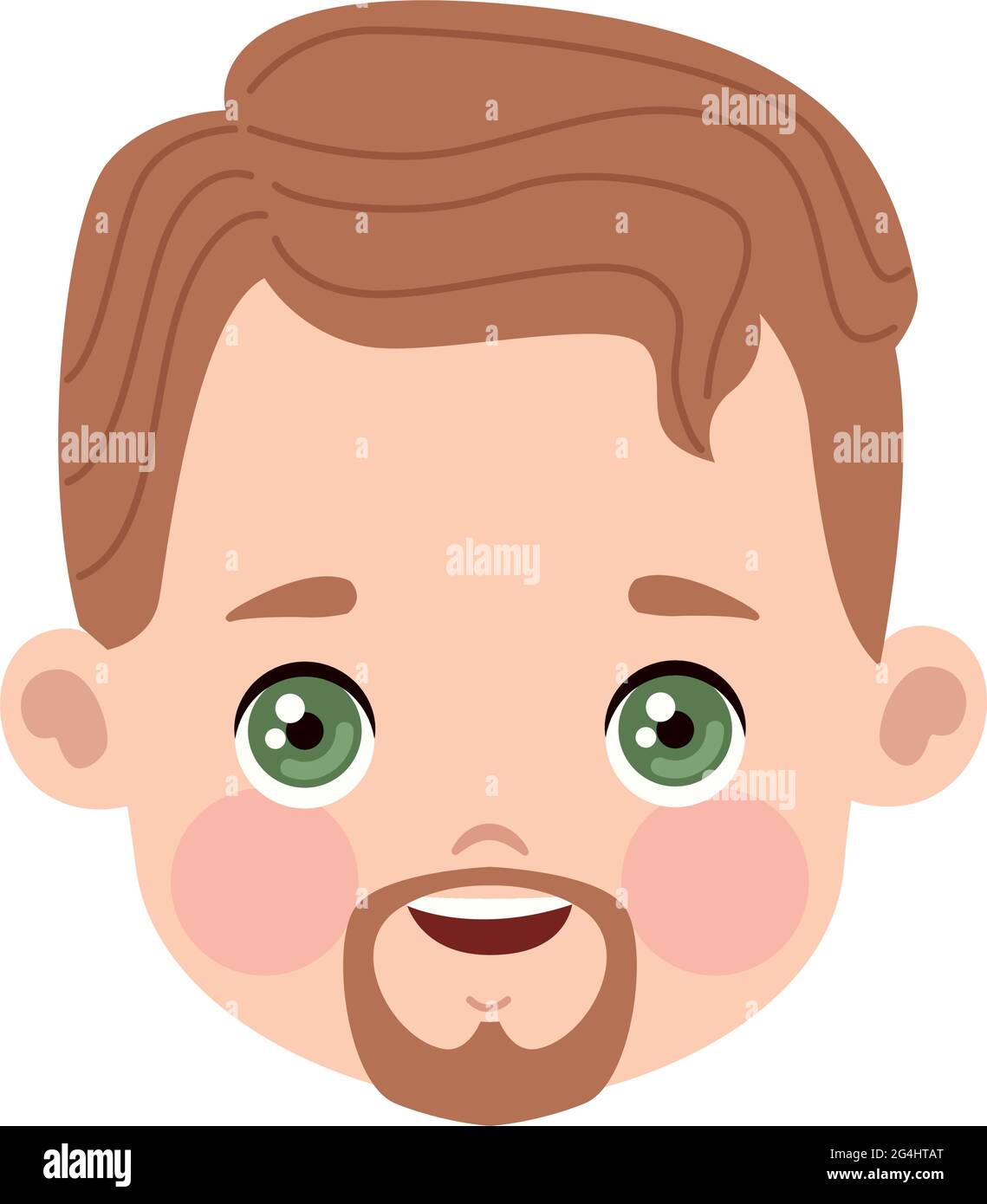 Blond man face cartoon Cut Out Stock Images & Pictures - Alamy