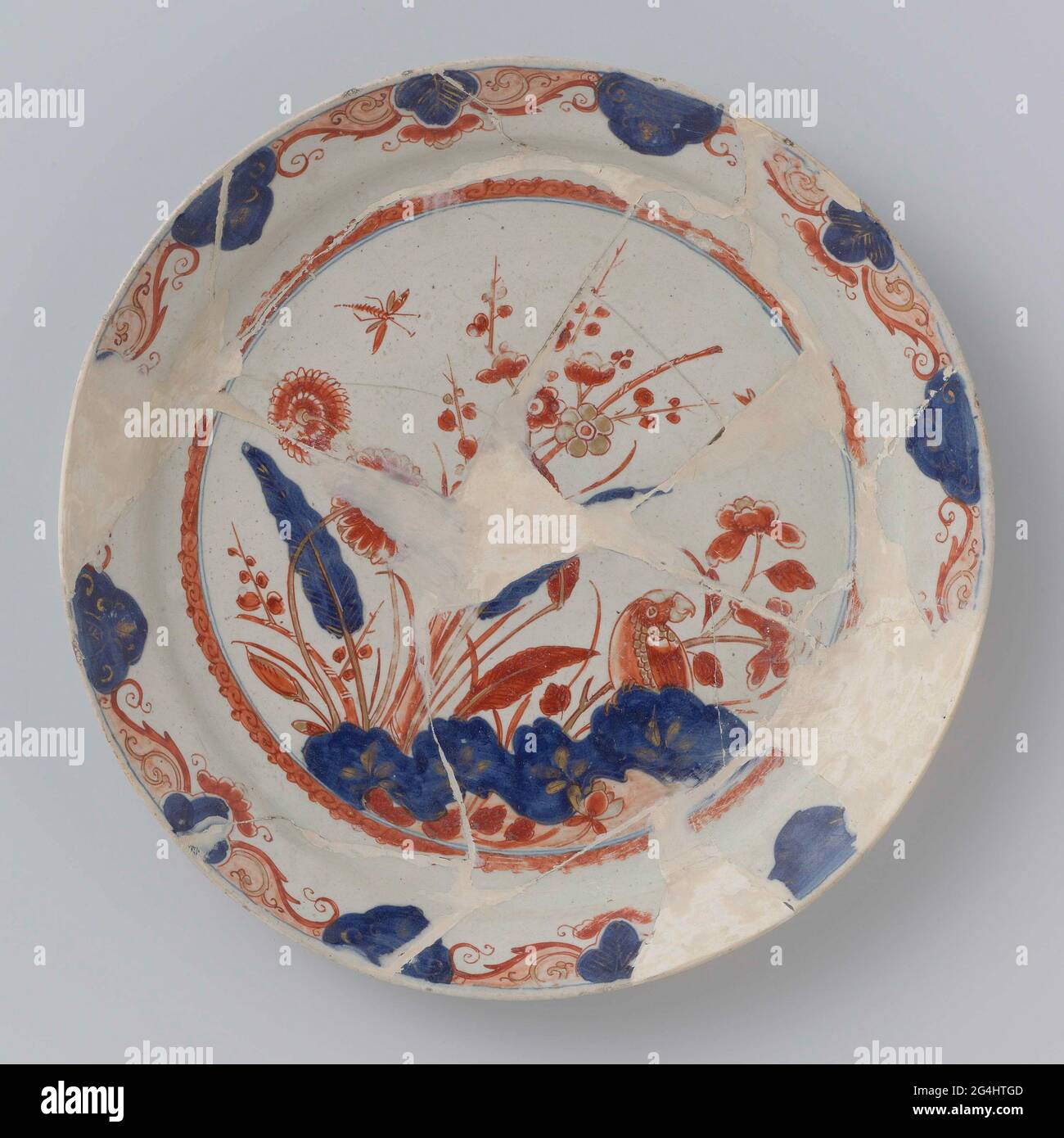 . Plate of Faïence. Painted multi-colored Stock Photo - Alamy