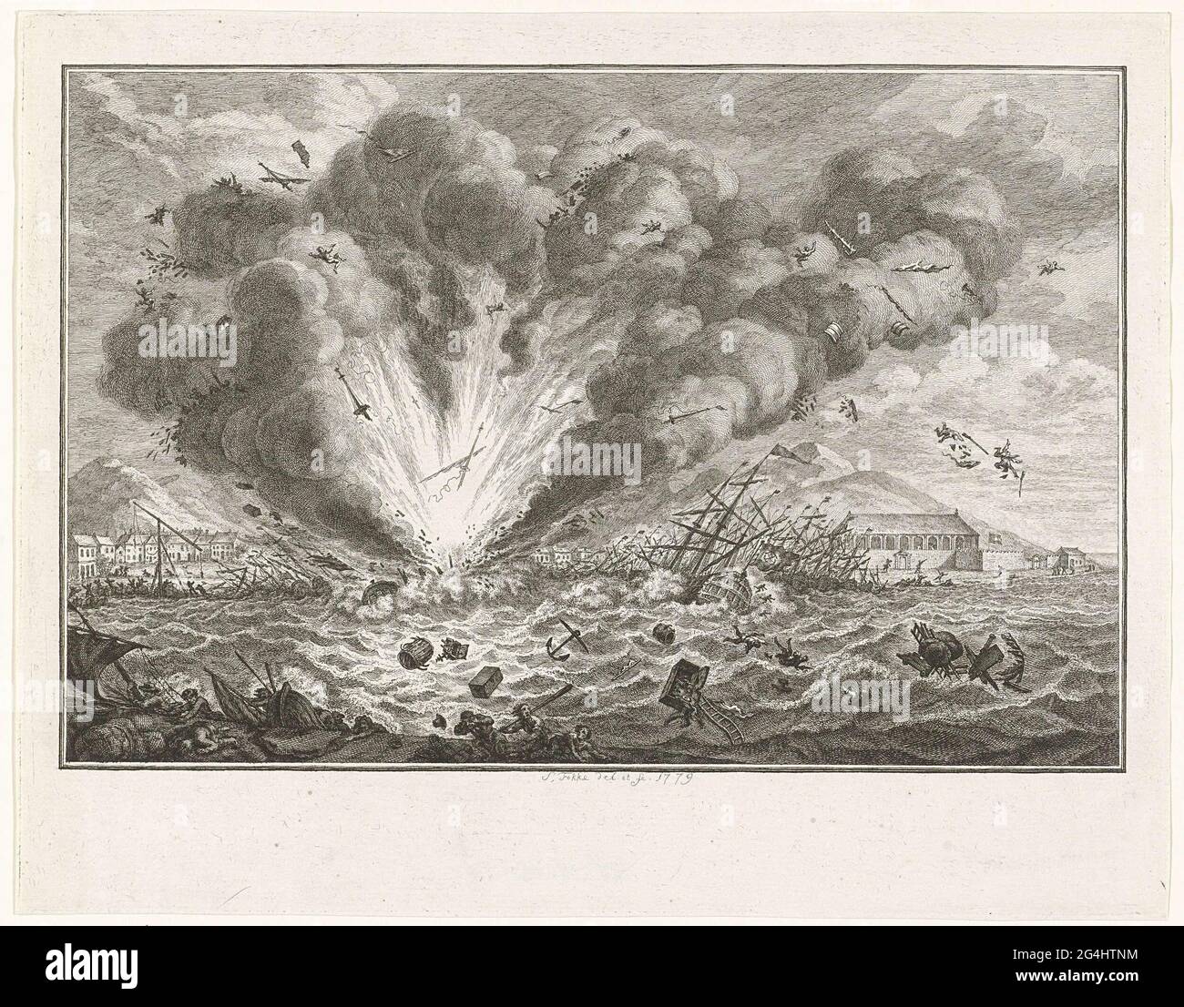 . The exploding of the frigate Alphen with the full 206-man crew in the ...