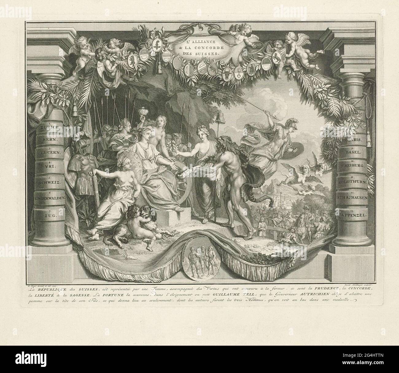 . Hercules offers the personification of the Republic of Switzerland to ...
