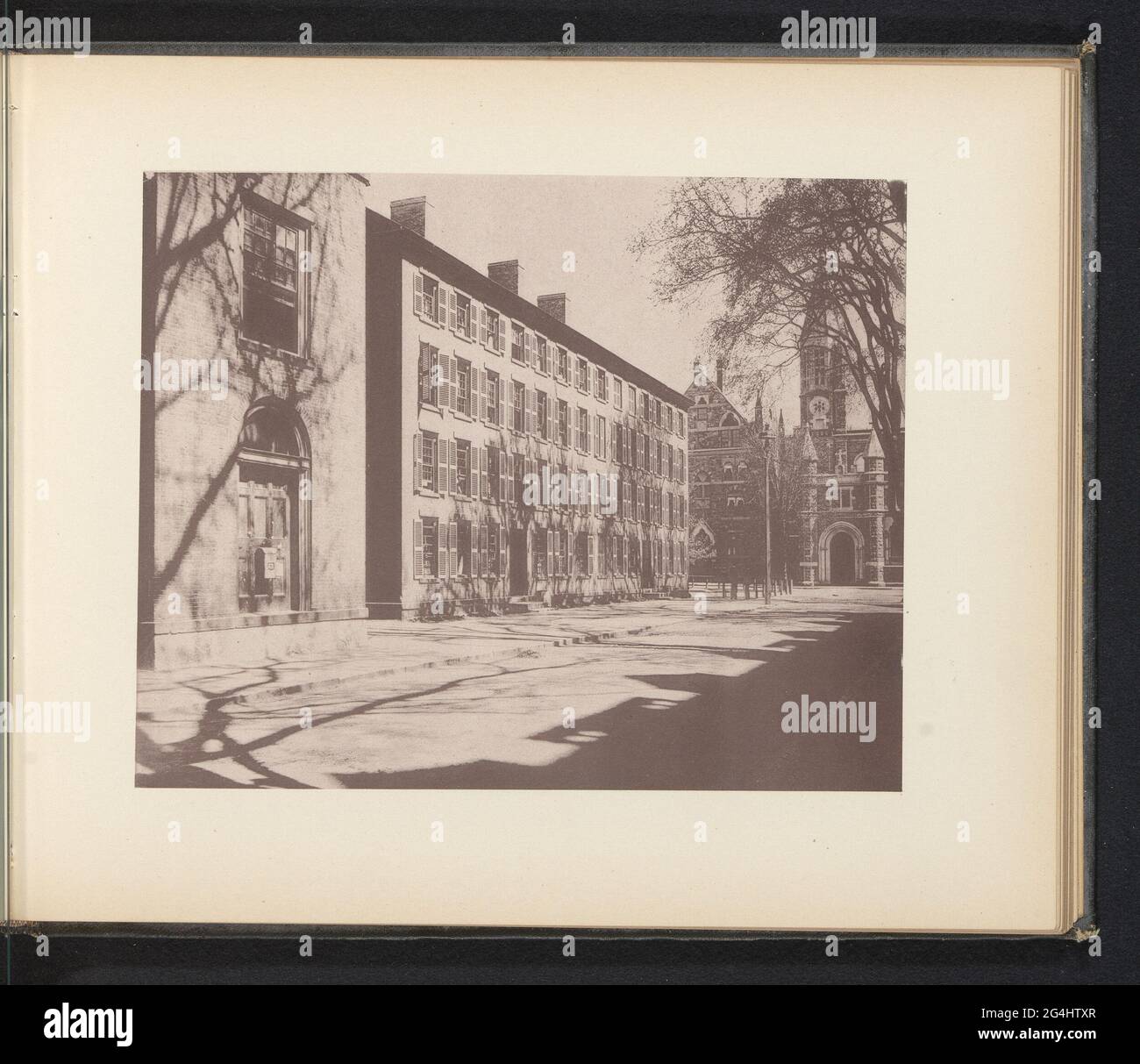 Exterior of North College of Yale University and Battell Chapel in New ...