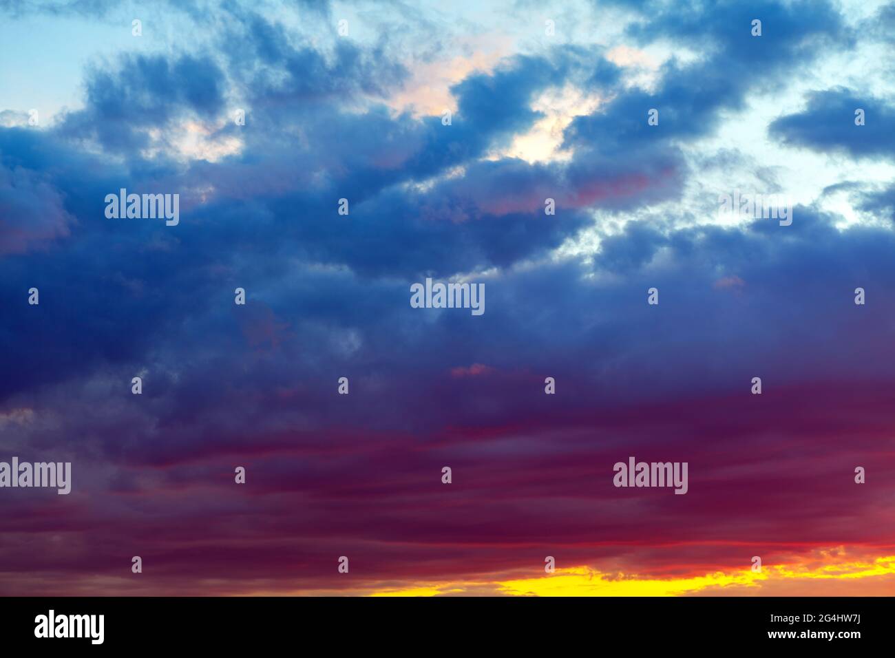 Varicolored sky . Colorful heaven in the evening Stock Photo - Alamy