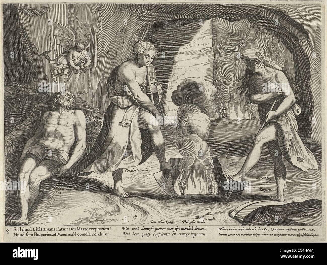 . In a cave lies the foolish prosecutor (litigiosus) on his deathbed ...