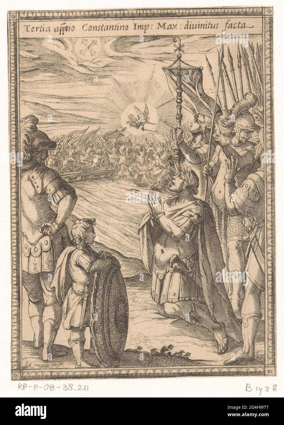Third appearance of the cross to Constantine; Tertia Apptio Constantino ...