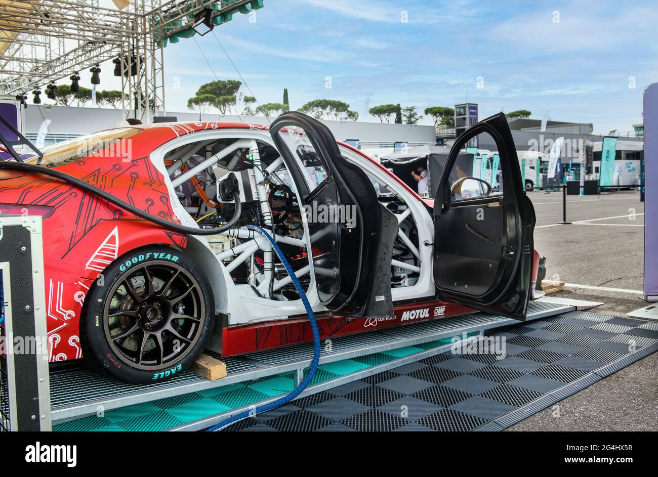 Vallelunga, Italy, June 19 2021, Pure ETCR Championship.Racing touring ...
