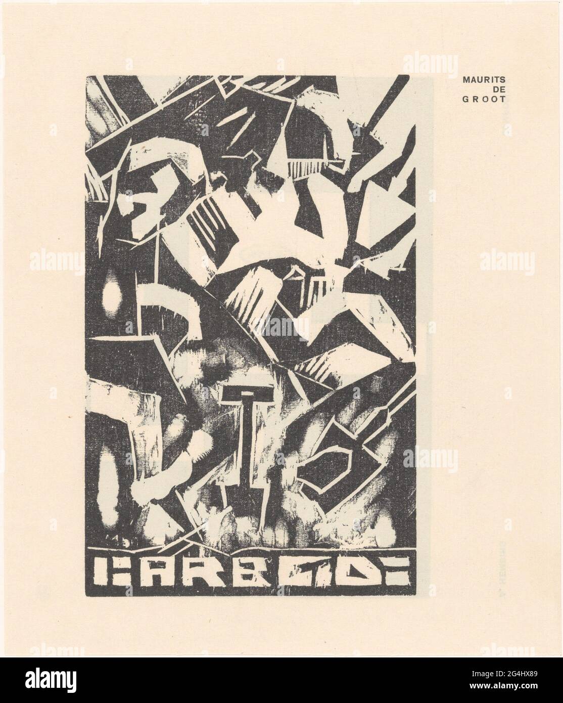 Reproduction of: labor. A largely abstract composition with some ...