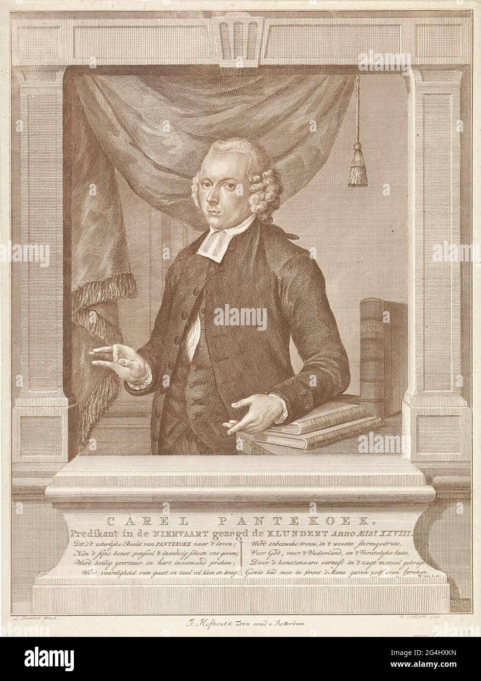 . Portrait of carolus panic cake, pastor and poet Stock Photo - Alamy