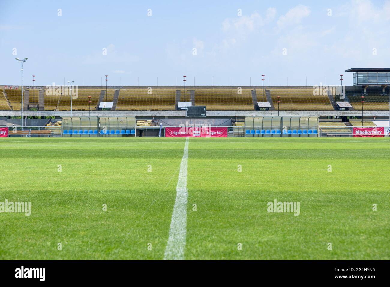 Prague, Czech Republic. 19th June, 2021. Pitch view of the Strahov ...