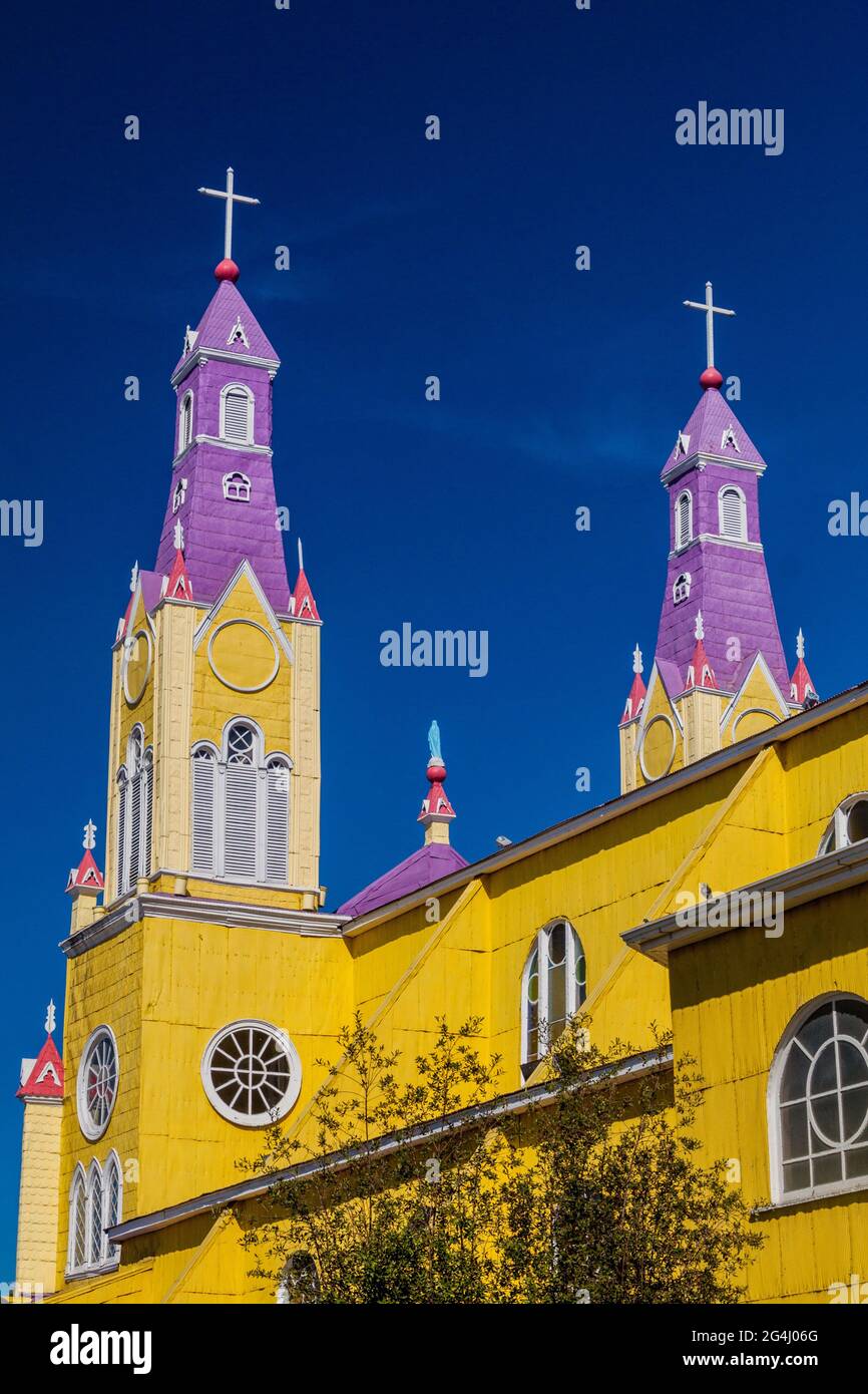 San Francisco church in Castro, Chiloe island, Chile Stock Photo - Alamy