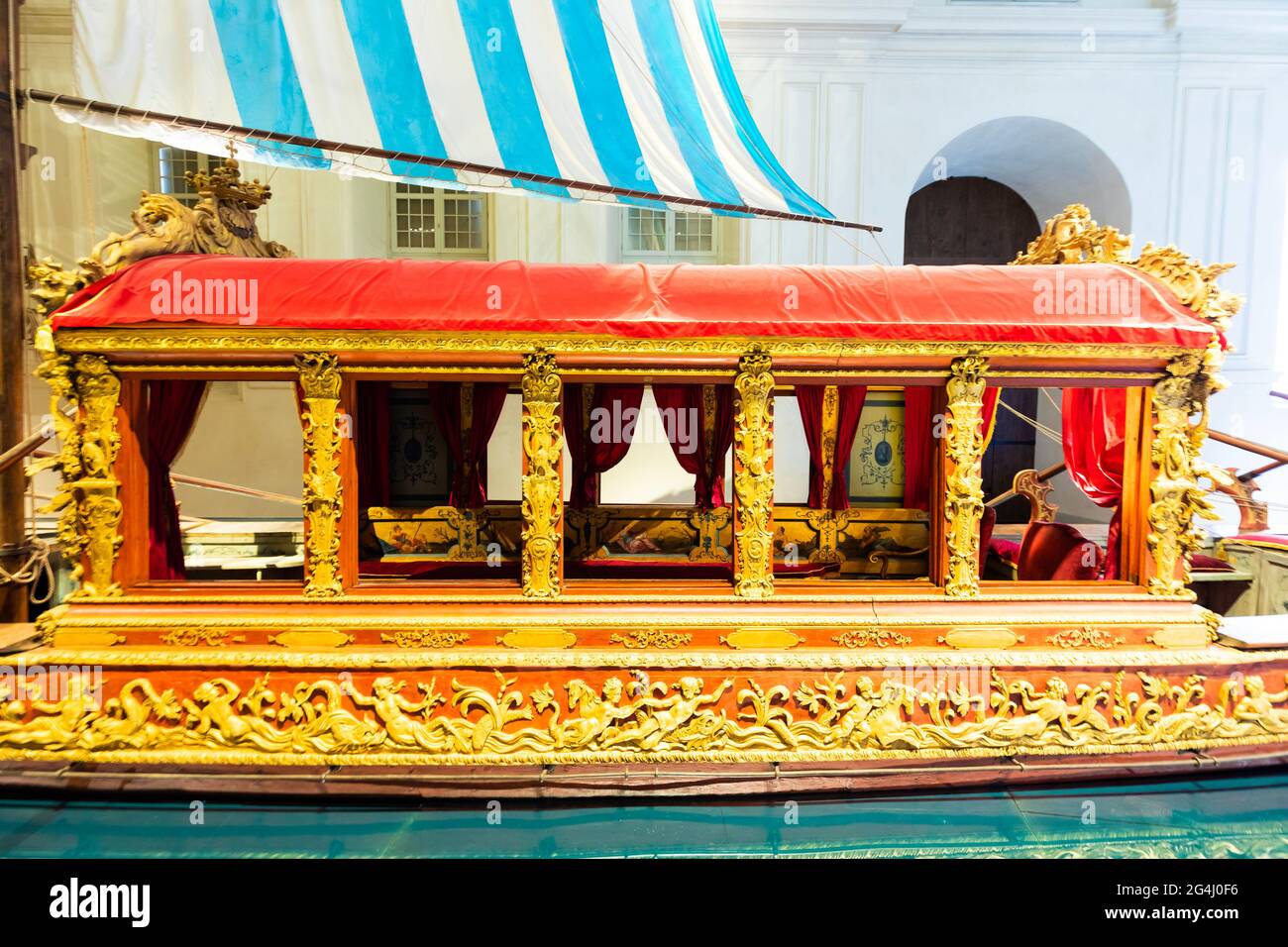 VENARIA REALE, ITALY - CIRCA MAY 2021: the Bucentaur (Bucintoro, 1729 ...