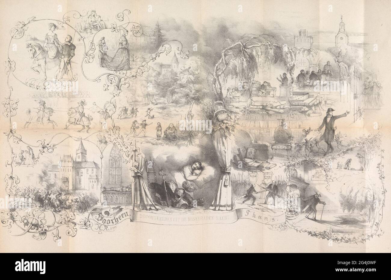 Cartoon in Leiden student almanak, 1856; Dream images from the ...