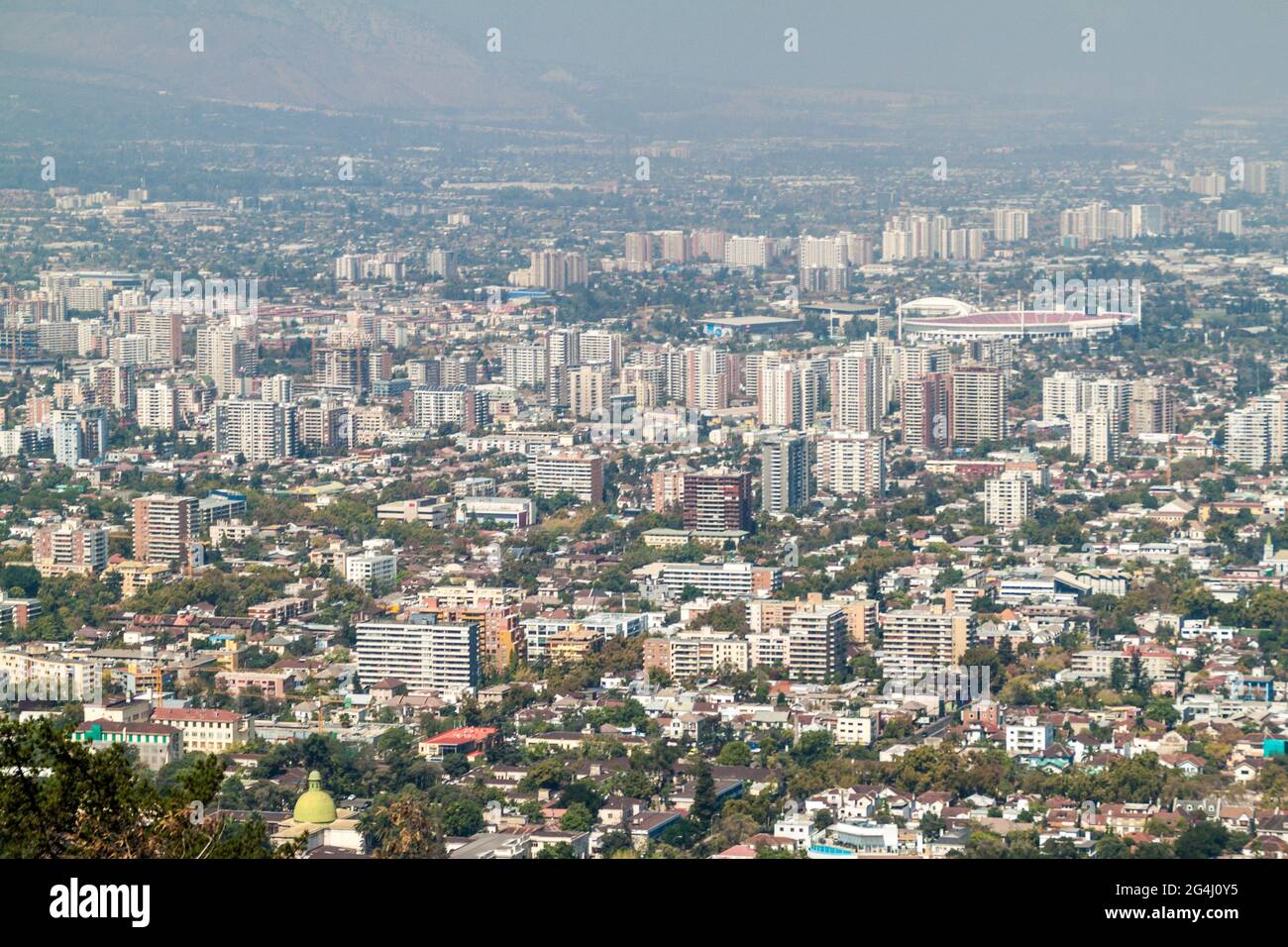 Aerial view of Santiago, Chile Stock Photo - Alamy