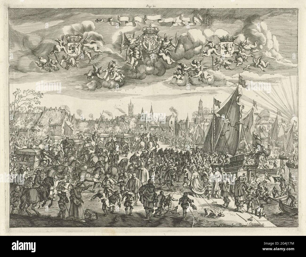 . Arrival of the English king Charles II from Breda in Delft, May 25 ...