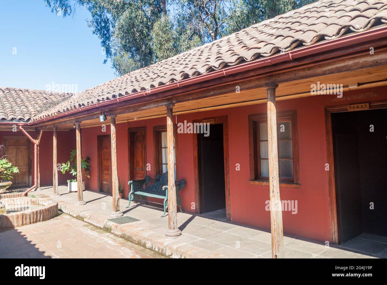 Courtyard of Museo del Mar Lord Cochrane in Valparaiso, Chile Stock ...