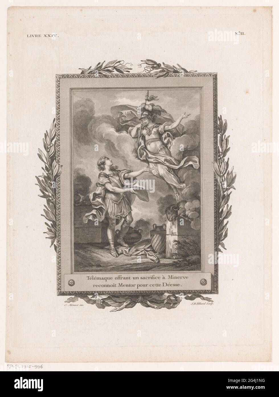 Telemachus brings a sacrifice to Athena and recognizes mentor in her ...