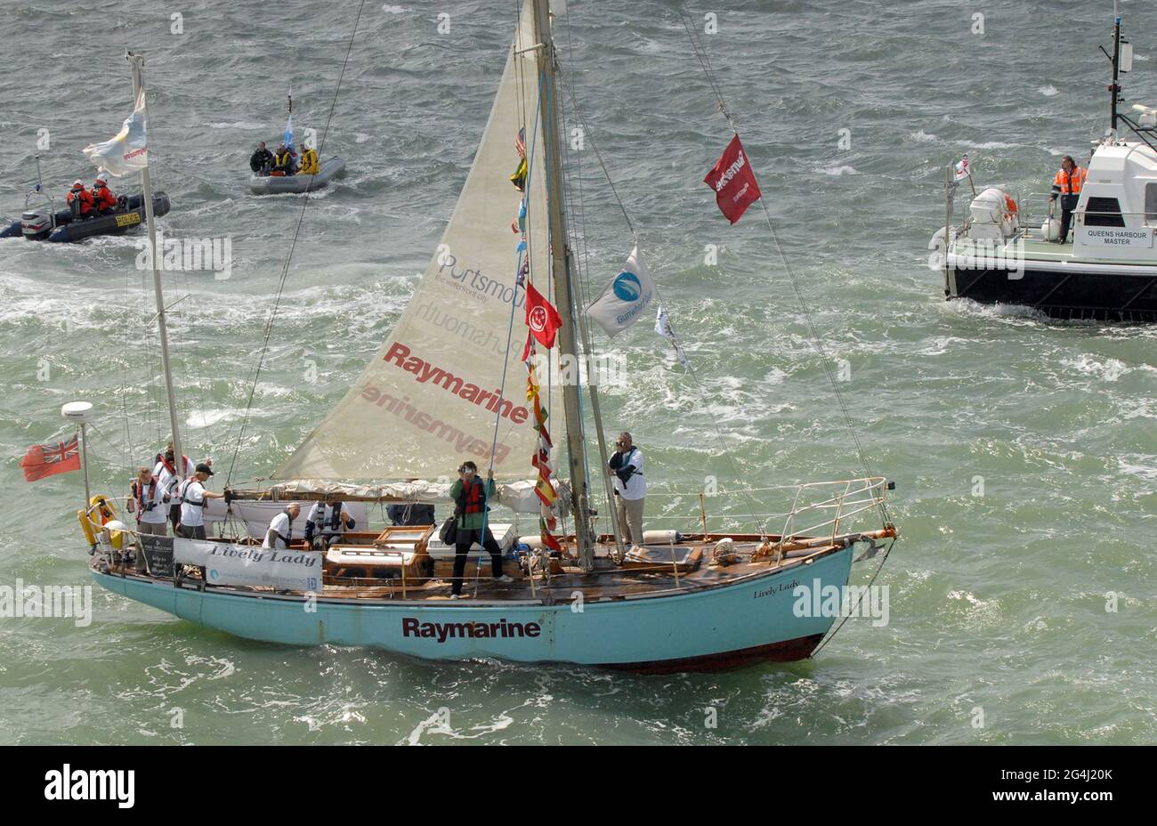 THE YACHT LIVELY LADY ARRIVES BACK IN PORTSMOUTH AFTER ITS SECOND ROUND ...