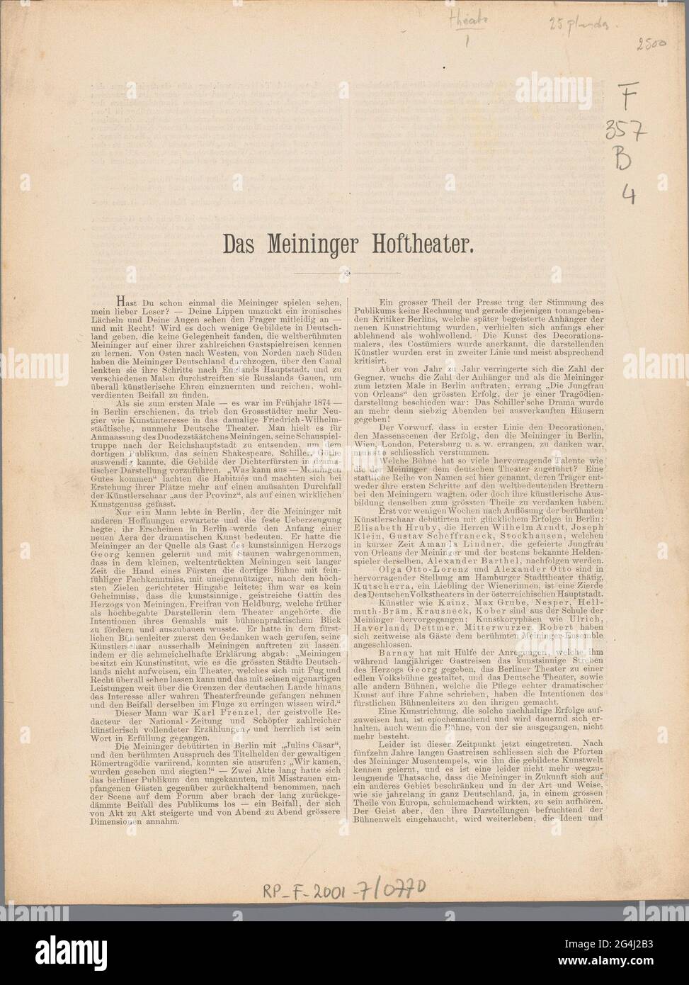 The Meininger Stock Photo - Alamy