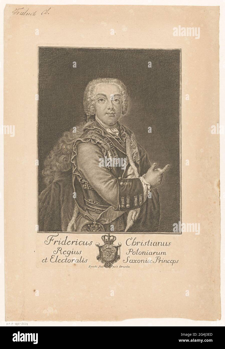 Portrait of Frederik Christiaan, Saxony Stock Photo - Alamy