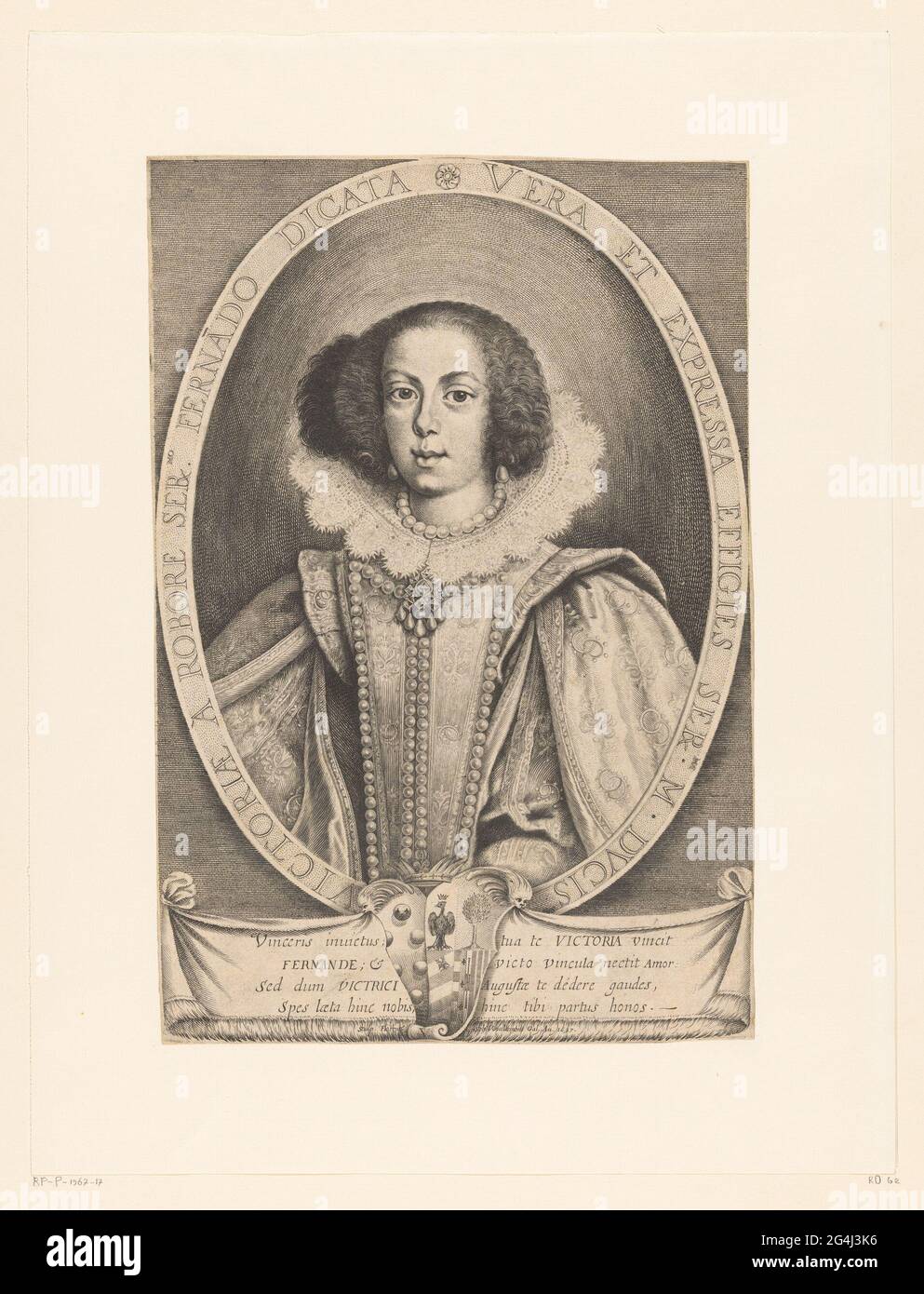 Portrait of Vittoria della Rovere, Grand Duchess of Tuscany. Portrait ...