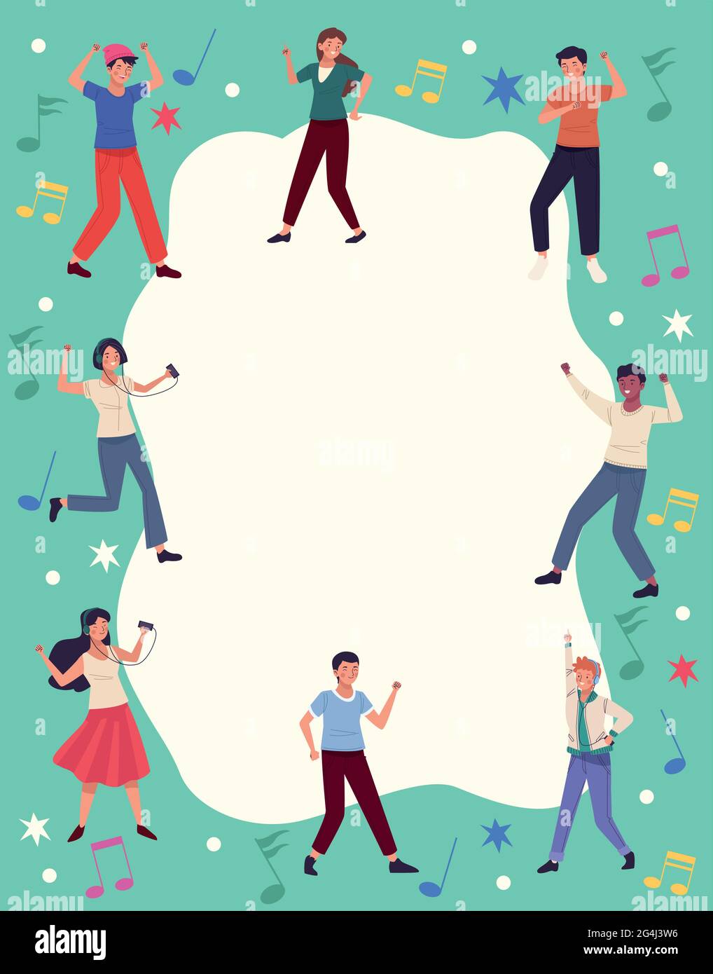 eight persons dancing around Stock Vector Image & Art - Alamy