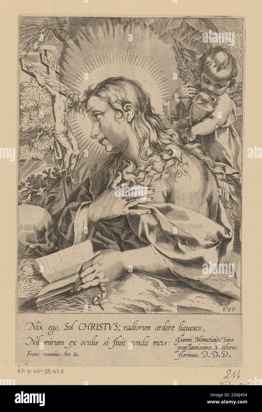 Bootless Mary Magdalene. The Saint Mary Magdalene with a opened book ...