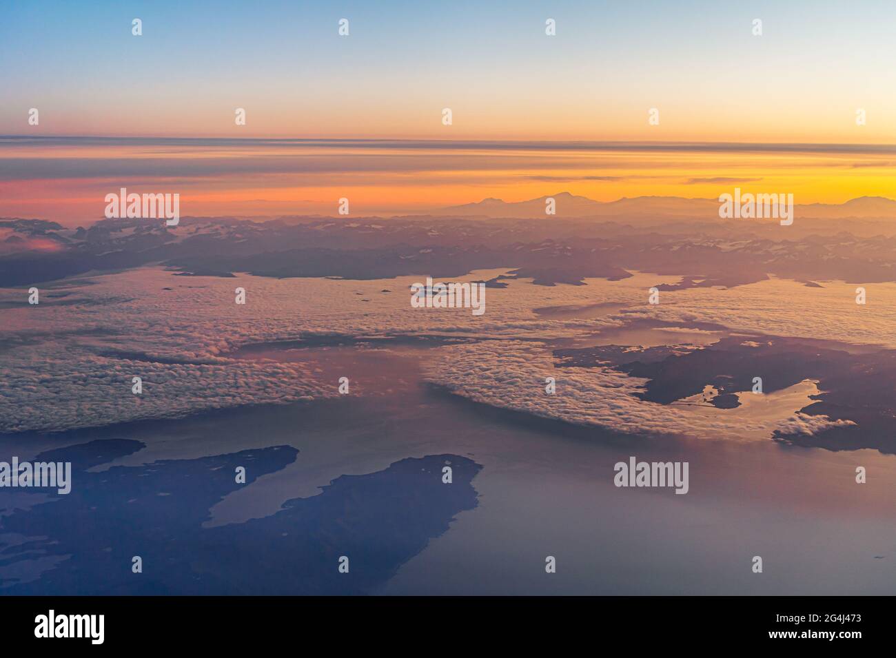 Scenery of Alaska in the USA from a plane Stock Photo - Alamy