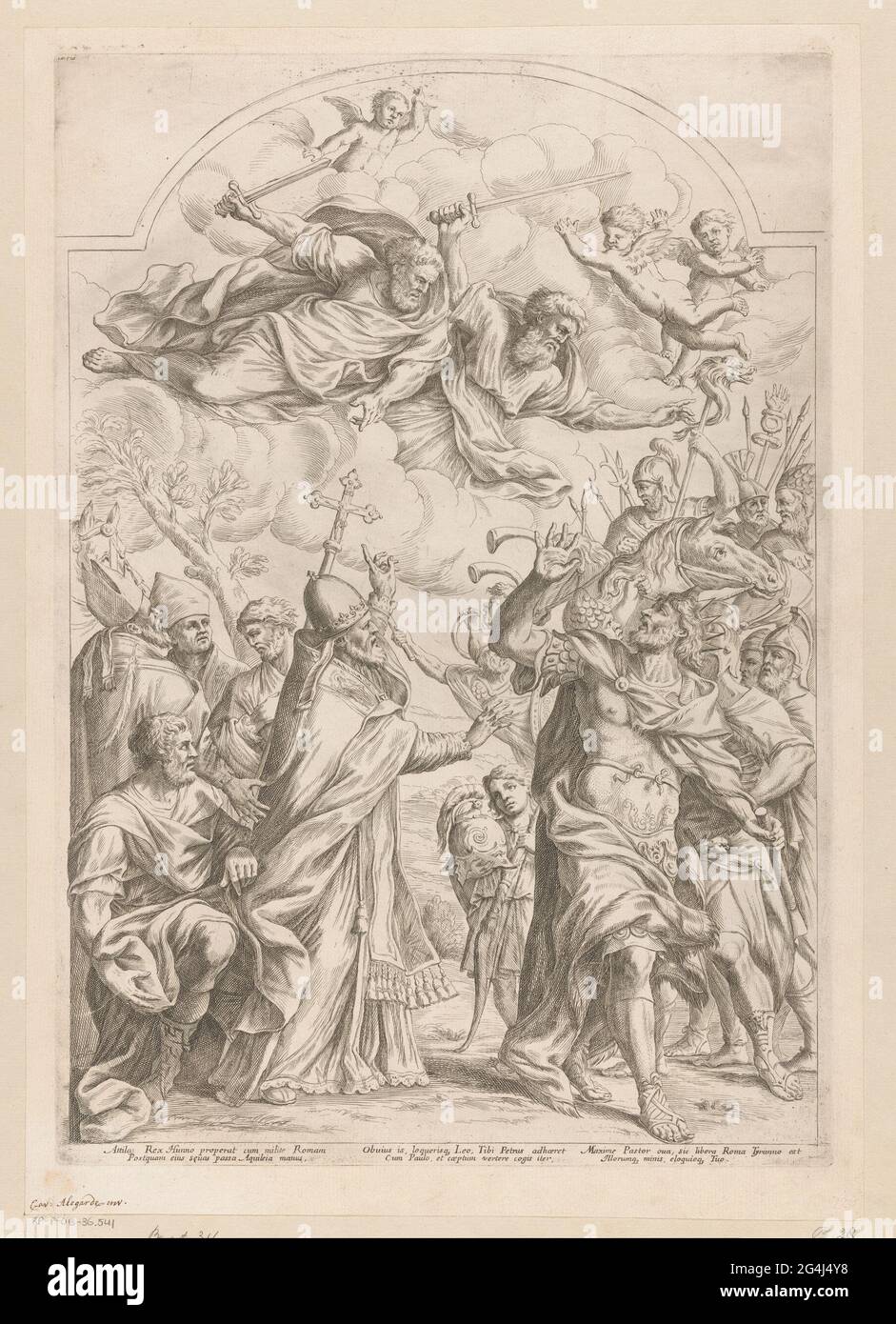 Atilla for the city of Rome; Fuga d'Attila. Pope Leo de Grote and his ...