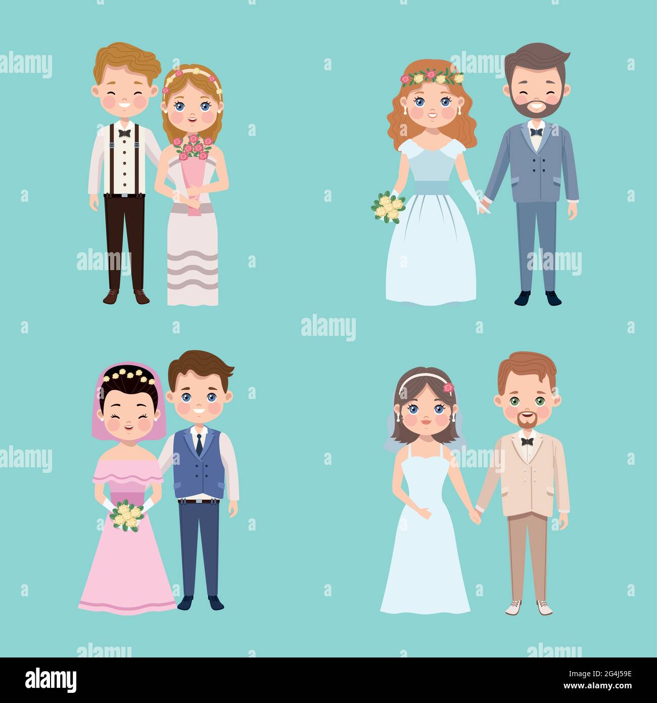 four wedding couples Stock Vector Image & Art - Alamy four wedding couples Stock Vector Image & Art - Alamy