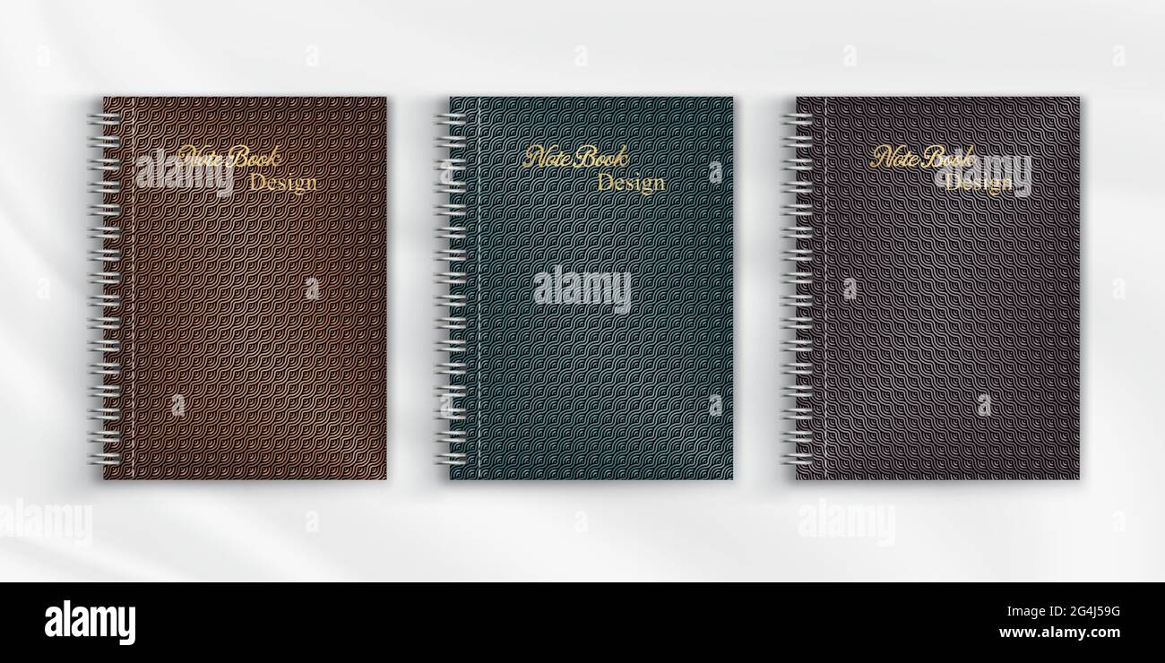 Set of geometric pattern notebook cover. Background design for ...