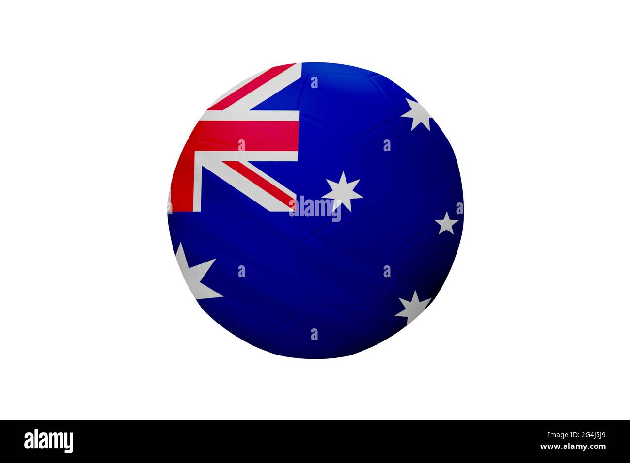 Football in the colors of the Australia flag isolated on white ...