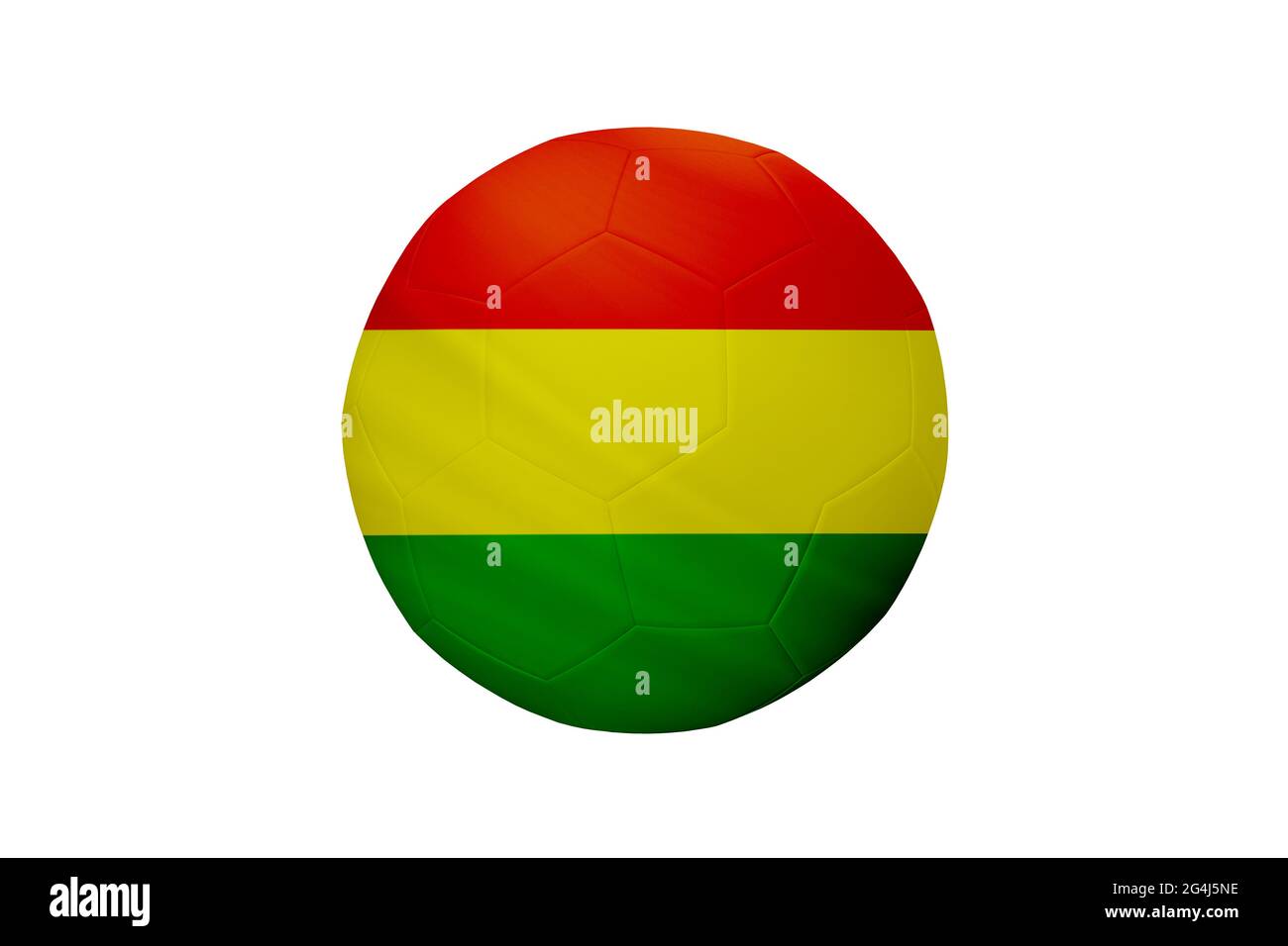 Football in the colors of the Bolivia flag isolated on white background ...