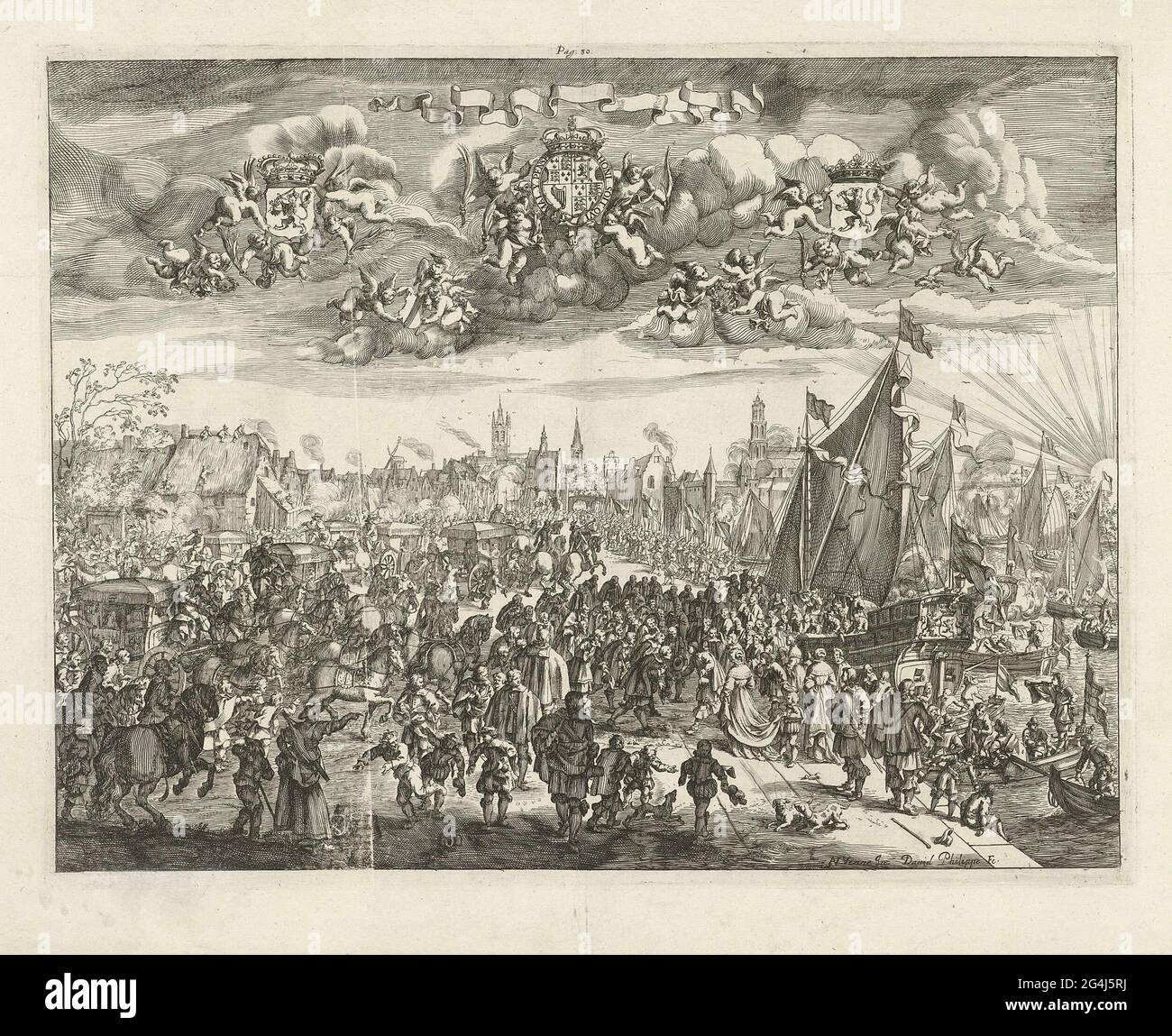 . Arrival of the English king Charles II from Breda in Delft, May 25 ...